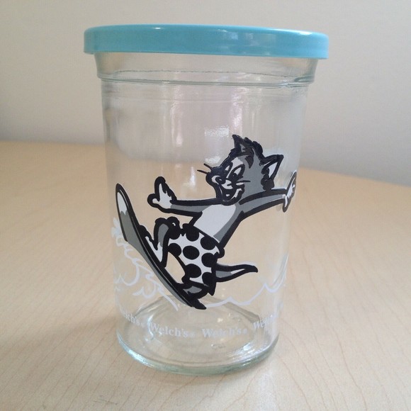 Welch’s | Accents | Vintage Tom Jerry Glass Tom On Surf Board Welchs ...